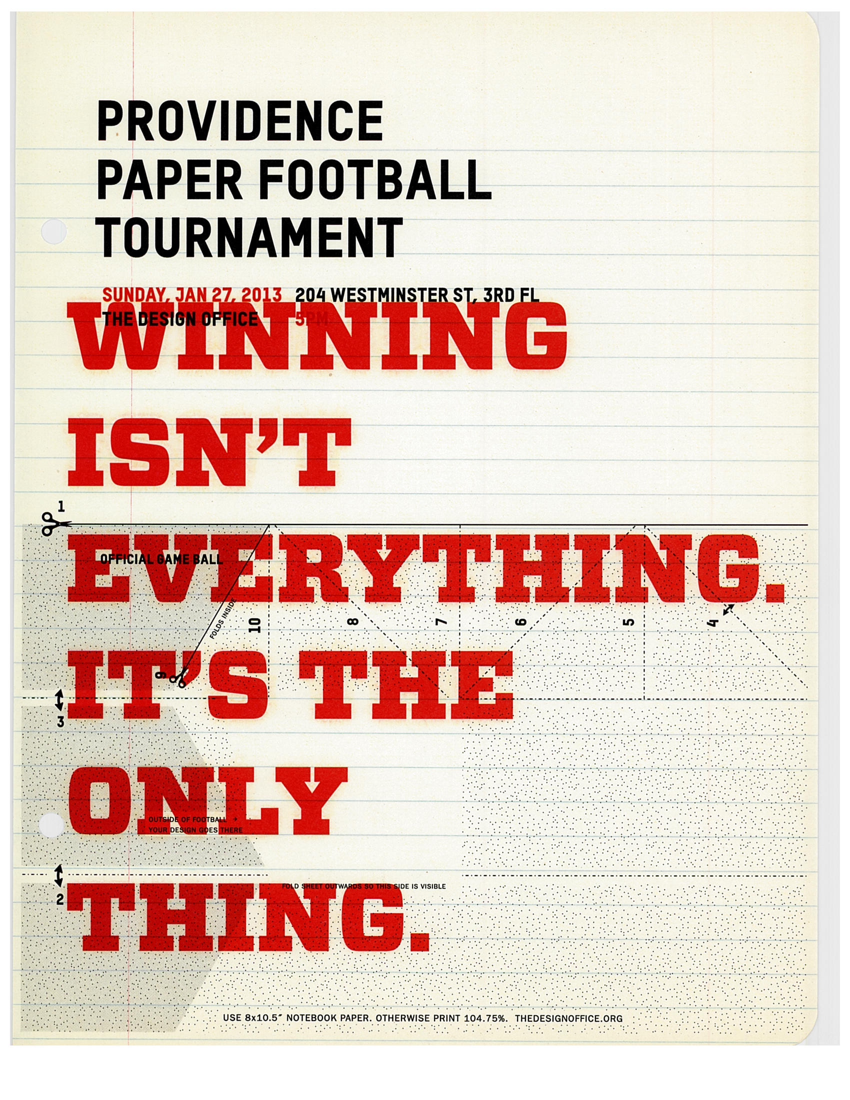 The Design Office: Paper Football Poster Workshop